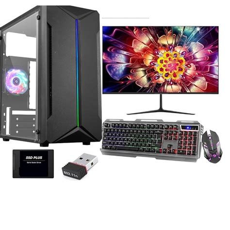 Gaming Desktop Assembled Core I5 3nd Gen 20inch Monitor PC For Home Business 8 GB DDR3 Ram