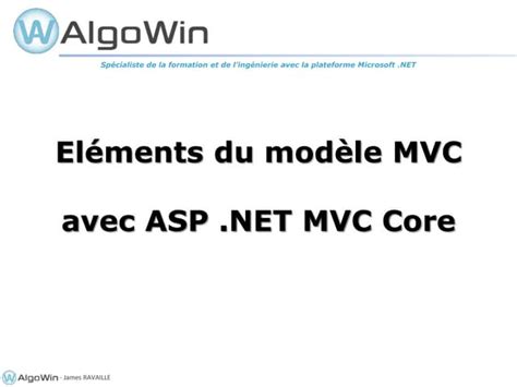 Eléments Du Modèle Asp Net Mvc Core Ppt