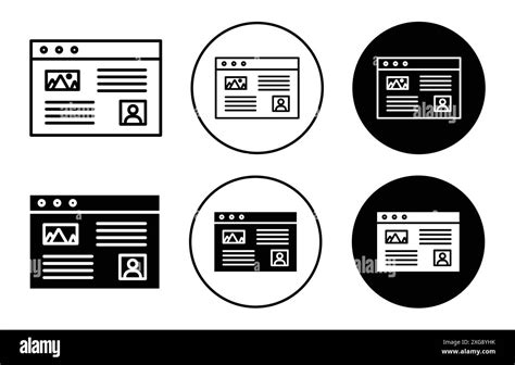 Native Advertising Icon Vector Logo Set Collection For Web App Ui Stock