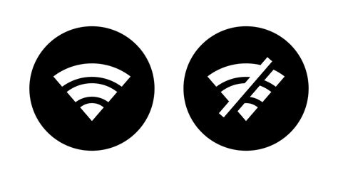 Wifi Internet Connected Disconnected Icon Vector Wireless Network On Off Concept 21213902
