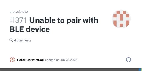 Unable To Pair With BLE Device Issue Bluez Bluez GitHub