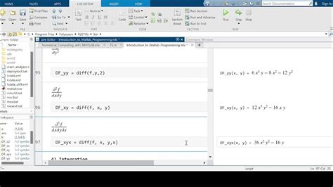 Symbolic Mathematics With Matlab Youtube