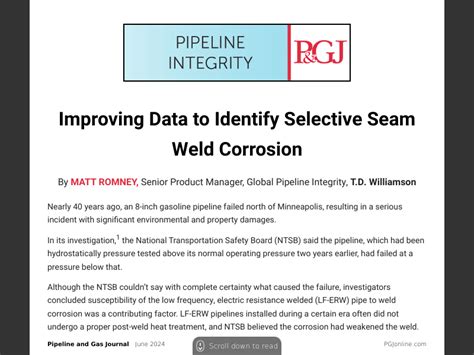 June 2024pipeline Integrity—improving Data