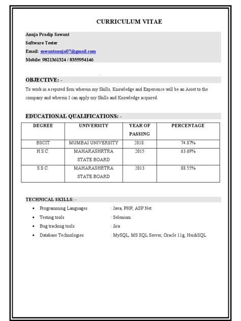 Anuja Pradip Sawant Pdf Software Testing Information Technology