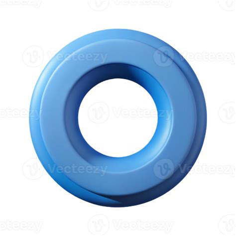 Timeless Contemporary Symmetrical O Constructed From Concentric Circles Flat Color Clean Lines