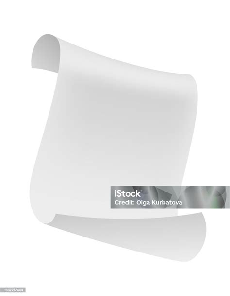 용지 곡선 모서리가 있는 아래로 떨어지는 시트 클린 빈 백서 흩어져 빈 메모 공기 모형에 사무실 문서 사무실 문구 벡터 사실 고립 된 일러스트 편지 문서에 대한 스톡 벡터