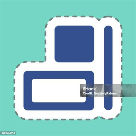 스티커 수평 정렬 오른쪽 선 컷 간단한 그림 편집 가능한 스트로크 0명에 대한 스톡 벡터 아트 및 기타 이미지 0명 그래픽