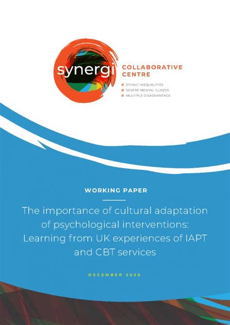 Learning Pdf 111113 The Importance Of Cultural Adaptation Iapt And Cbt