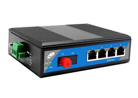 100km 전송 거리 Poe 스위치 전용 기가비트 1 광섬유 및 4 Poe 이더넷 포트
