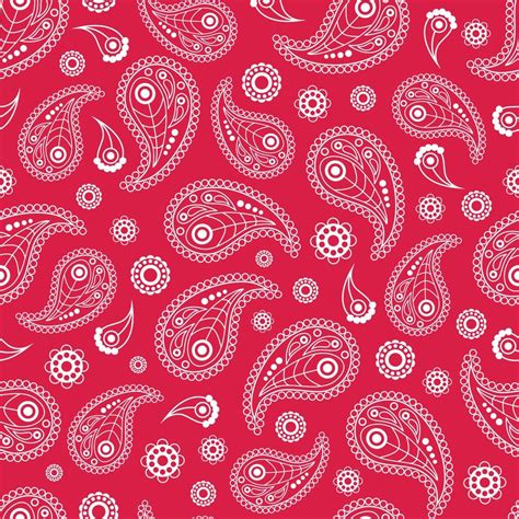 Seamless Pattern With Paisley Ornaments For Bandana Kerchief Scarf Vector Art At Vecteezy