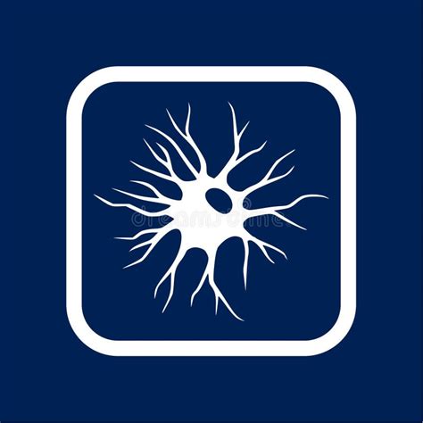 nerve cell icon flat graphic design neuron logo stock vector