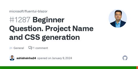 Beginner Question Project Name And Css Generation · Microsoft Fluentui