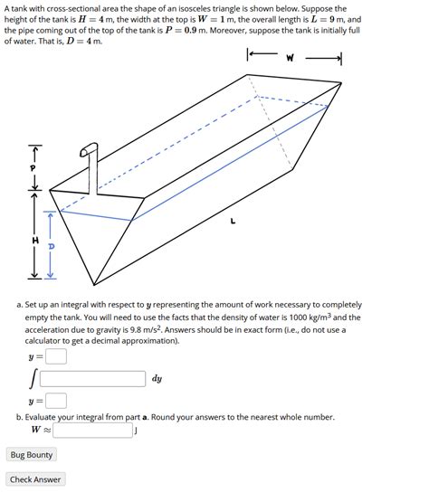 A Tank With Cross Sectional Area The Shape Of An