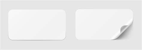 정사각형 접착제 스티커 흰색 태그 필링 코너와 종이 둥근 스티커 벡터 그림입니다 0명에 대한 스톡 벡터 아트 및 기타 이미지