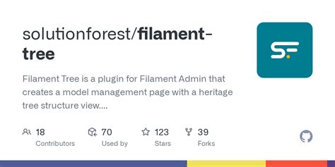 github solutionforest filament tree filament tree is a plugin for