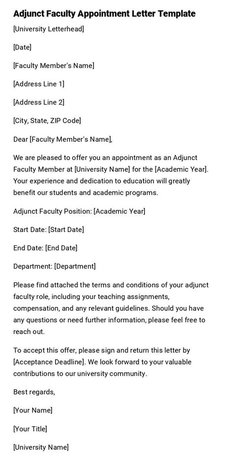 Appointment Letter