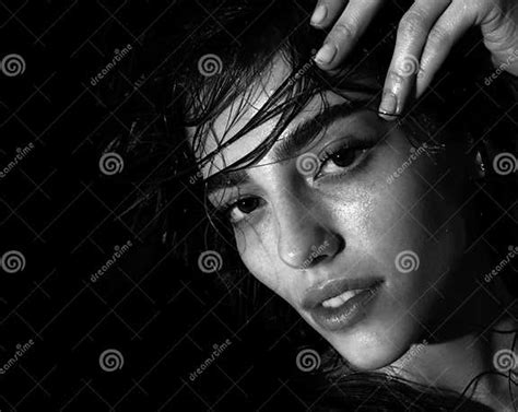 Sensual Portrait Of Young Woman Beautiful Girl Fashion Model Elegant