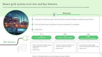 Smart Grid System Overview And Key Features IoT Energy Management Solutions IoT SS PPT Example