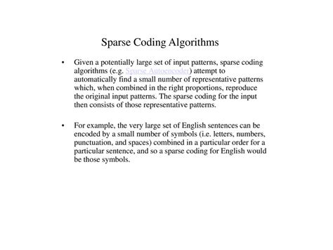 Sparse Coding And Hebbian Learning Sen Song 2017119 Ppt Download