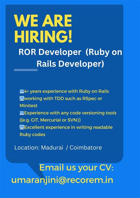 uma ranjini on linkedin rubyonrails ruby rails css html oops