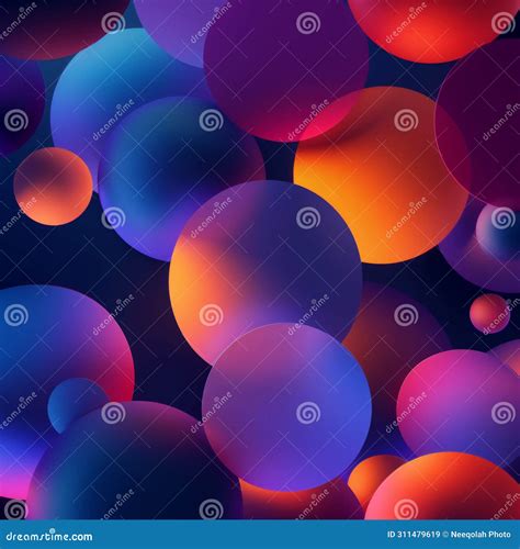 Colorful Glass Circles Floating Forming A Vibrant Abstract Background Stock Illustration