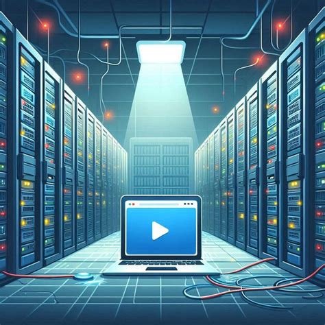 Futuristic Data Center Premium Ai Generated Image