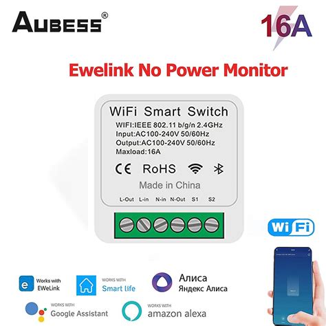 Ewelink Wifi 16a Mini Smart Switch Diy 2 Way Control Modules App Wireless Remote Control Timer