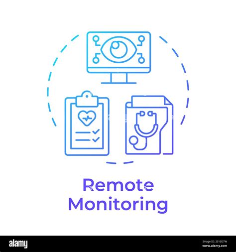 Remote Patient Monitoring Blue Gradient Concept Icon Stock Vector Image And Art Alamy