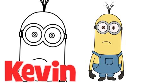 How To Draw Minions From Despicable Me Kevin Step By Step Easy