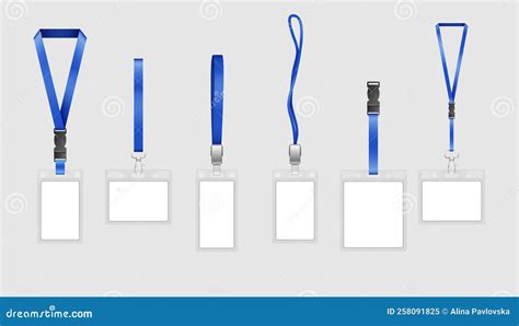 Plastic Id Badges Vector Illustration Cartoondealer Com