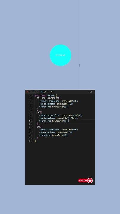 Css Animation Hover Bounce Youtube