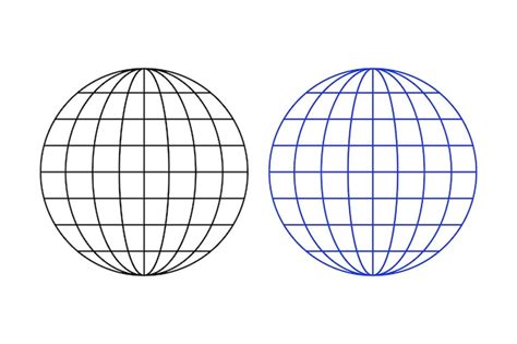 Free Vector Globe Grids Set Of Two