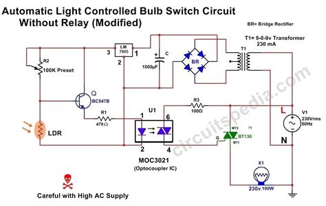 Light Activated Dark Activated Switch Circuit Diagram Without Relay