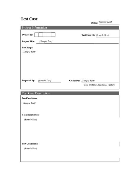 62 Free Test Case Templates Excel Templatespark