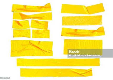 노란색 스카치 테이프 흰색 배경 클리핑 경로에 격리된 접착 테이프를 설정합니다 비즈니스 서류 배너 제품을 사용할 수 있습니다 0명에 대한 스톡 사진 및 기타 이미지 Istock