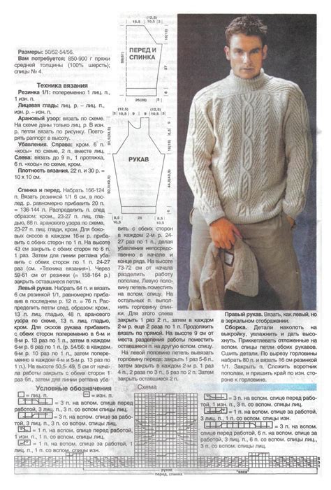 Мужской джемпер спицами схемы с описаниями к 25 моделям Мужской свитер Мужские свитеры Свитер