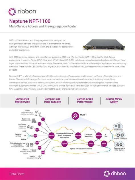 Neptune Npt 1100 Multi Service Access And Pre Aggregation Router Pdf