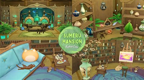 Sumeru Mansion Full Interior 🏡 With Replica Code Genshin Serenitea Pot Design Pot Designs