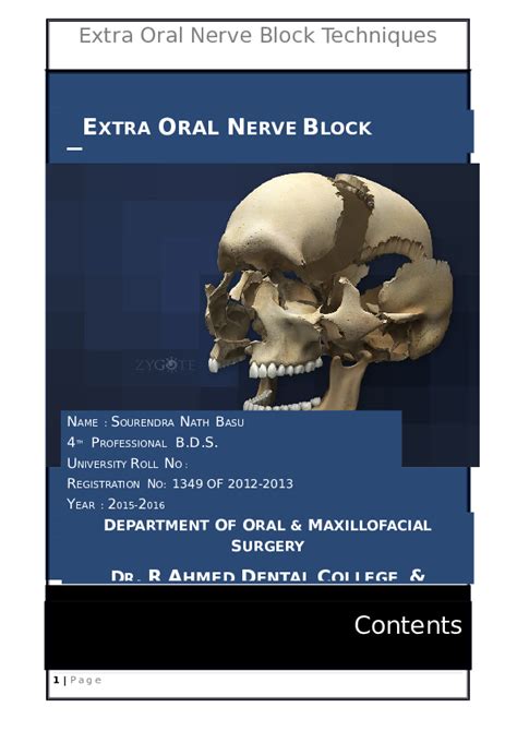 Doc Extra Oral Nerve Block Technique