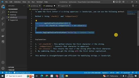 Javascript How To Capitalize The First Letter Of A String Youtube