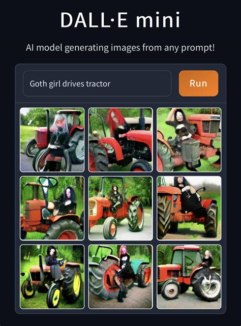 Goth Girl Rides Tractor Weirddalle