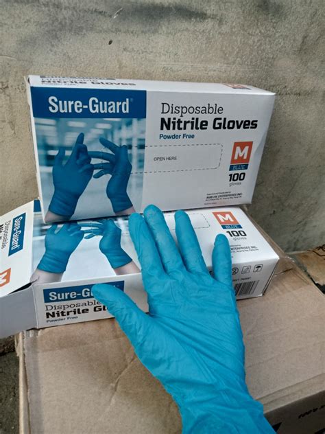 Nitrile Gloves Sure Guard Brand Health And Nutrition Medical
