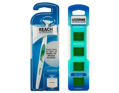 Listerine Ultraclean Access Flosser With 36 Refills 28 Mint Flavored And 8 Disposable Heads