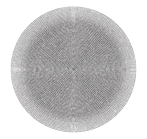 Abstract Concentric Circles Texture In Black And White Colors Background Pattern In Modern