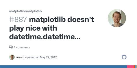Matplotlib Doesnt Play Nice With Datetimedatetime Subclasses · Issue 887 · Matplotlib