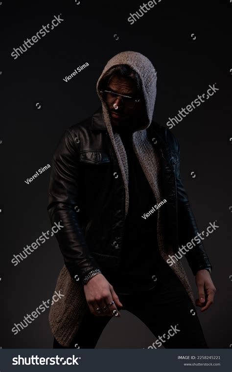 Sexy Bearded Man Glasses Looking Side Stock Photo 2258245221 Shutterstock