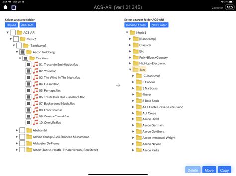 Copy Move Delete Files Aurender