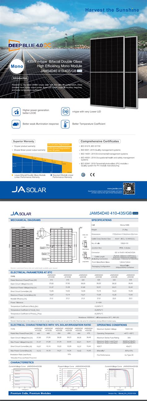 Wholesale Ja Jam54d40 430 455 Lb Solar Modules 430w 435w 440w 445w 450w