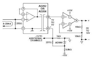 4 20mA To Voltage Circuit Electronic Circuit Directory