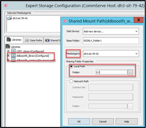 dd boostfs plug in settings for windows client in commvault dell